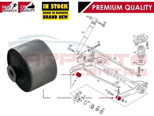 FOR VAUXHALL VIVARO 2001- REAR AXLE BEAM MOUNTING BUSH 4412907 4417121 ...