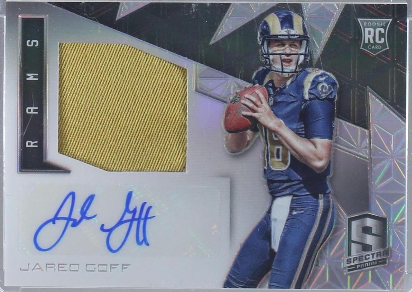 2016 Panini Spectra - Rookie Patch Autographs Jared Goff #171 /99 (AU ...