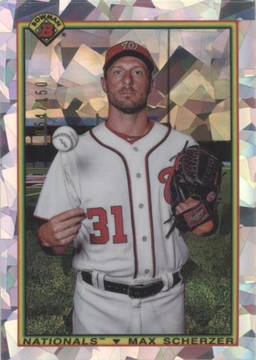 2020 Bowman - 1990 Bowman Max Scherzer #90B-MS Atomic Refractor /150 ...