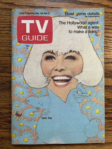 Montreal TV GUIDE 1968 December 28- January 3 1969 Doris Day Bowl Game ...
