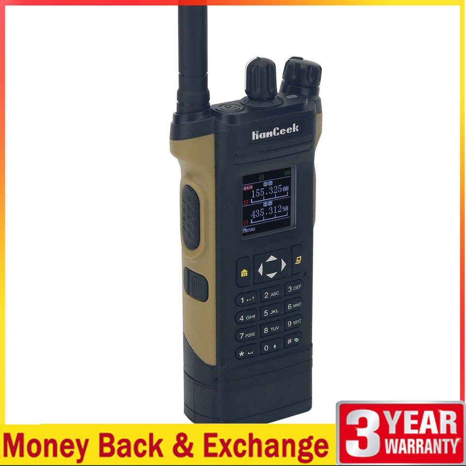 HAMGEEK APX-8000 Walkie Talkie VHF UHF + Program Cable + Handheld ...