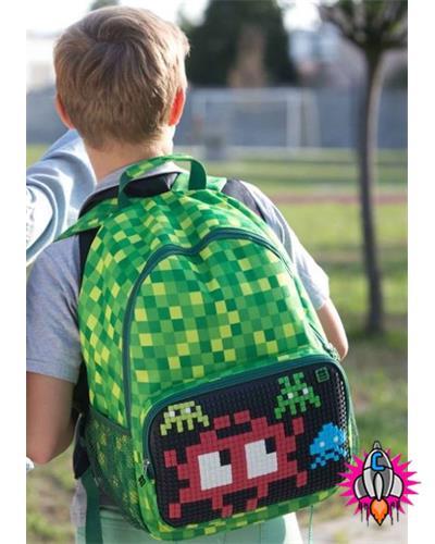 RETRO PIXEL CREW DESIGN YOUR BACKPACK RUCKSACK SCHOOL BAG WITH 200 FREE ...