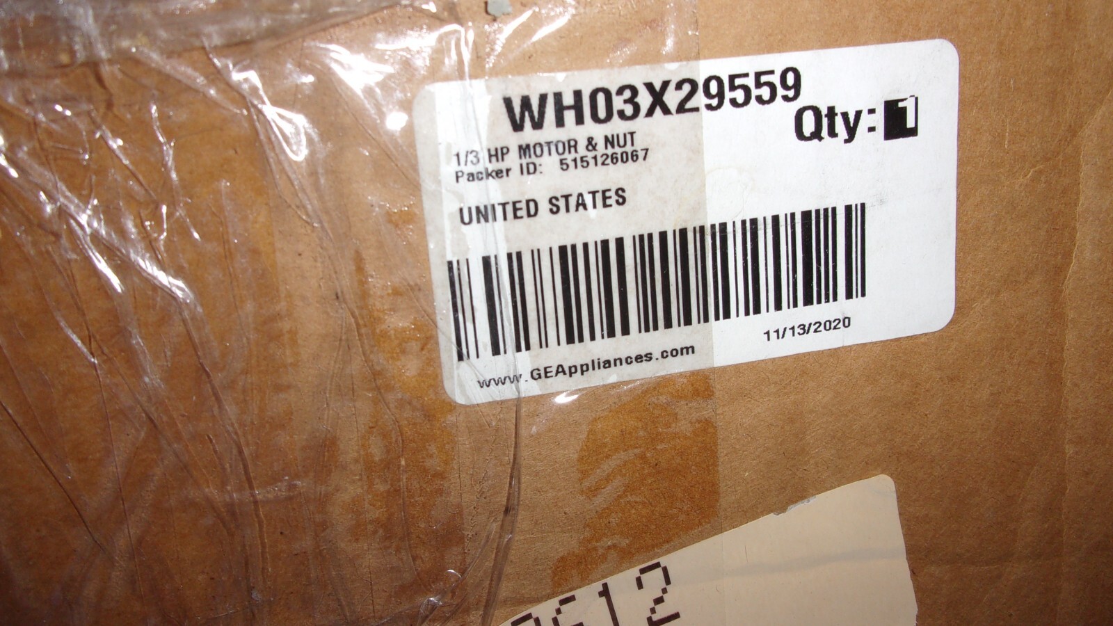 GE Gtw465asn1ww 1/3 HP Motor and Nut WH03X29559 for sale online | eBay