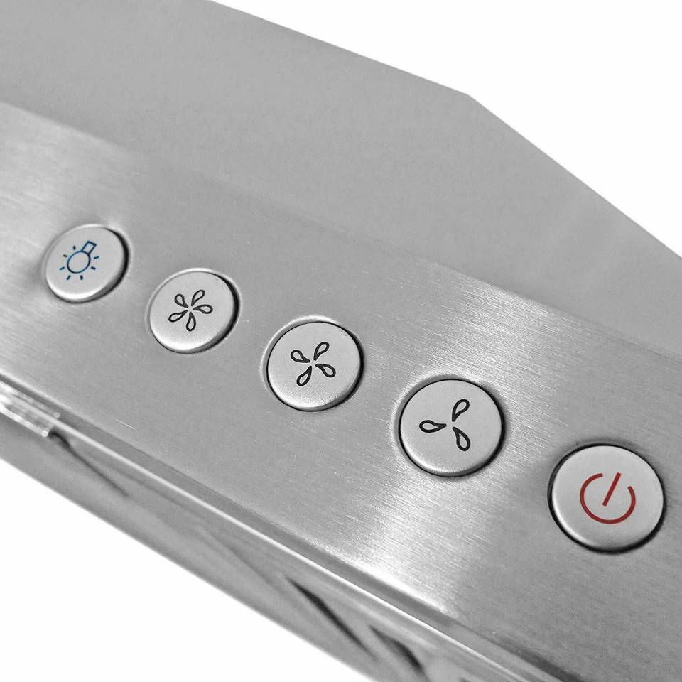 30 INCH WALL MOUNT STOVE KITCHEN HOOD (OPEN BOX) PUSH BUTTON, 3 FAN ...
