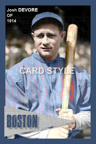 Josh Devore - 1914 Boston N.L. baseball - choose a size - colorized ...