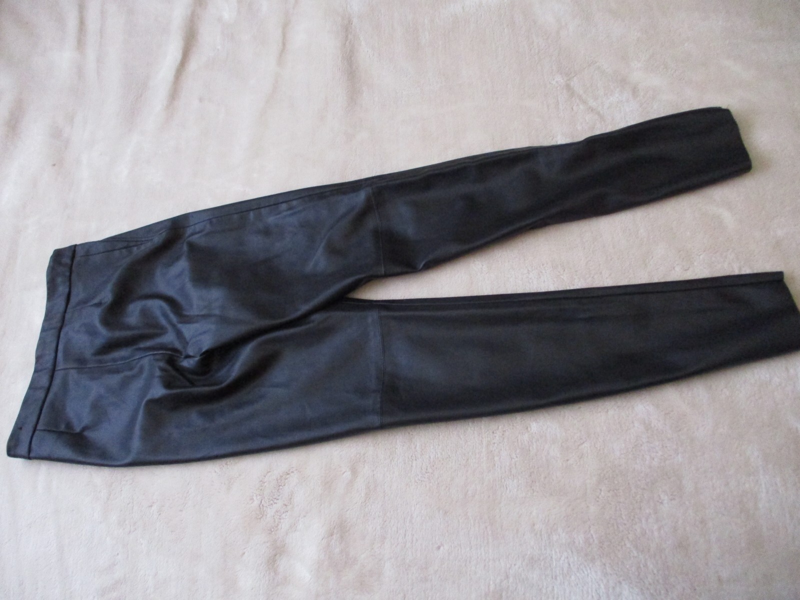 Zara pants faux leather XS black GREASE Sandy 50s Retro rocker biker ...