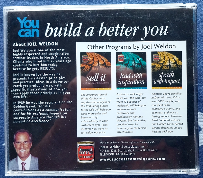 Joel Weldon Sales Success Audio Motivation Learning CD's "Sell It" | eBay