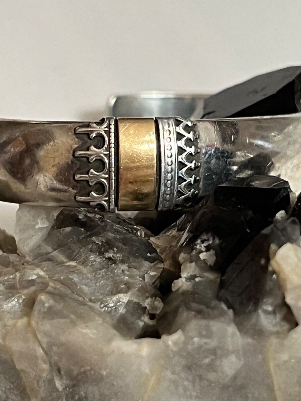 RARE Elgin Tom Sterling 14k Navajo Native American Cu… - Gem