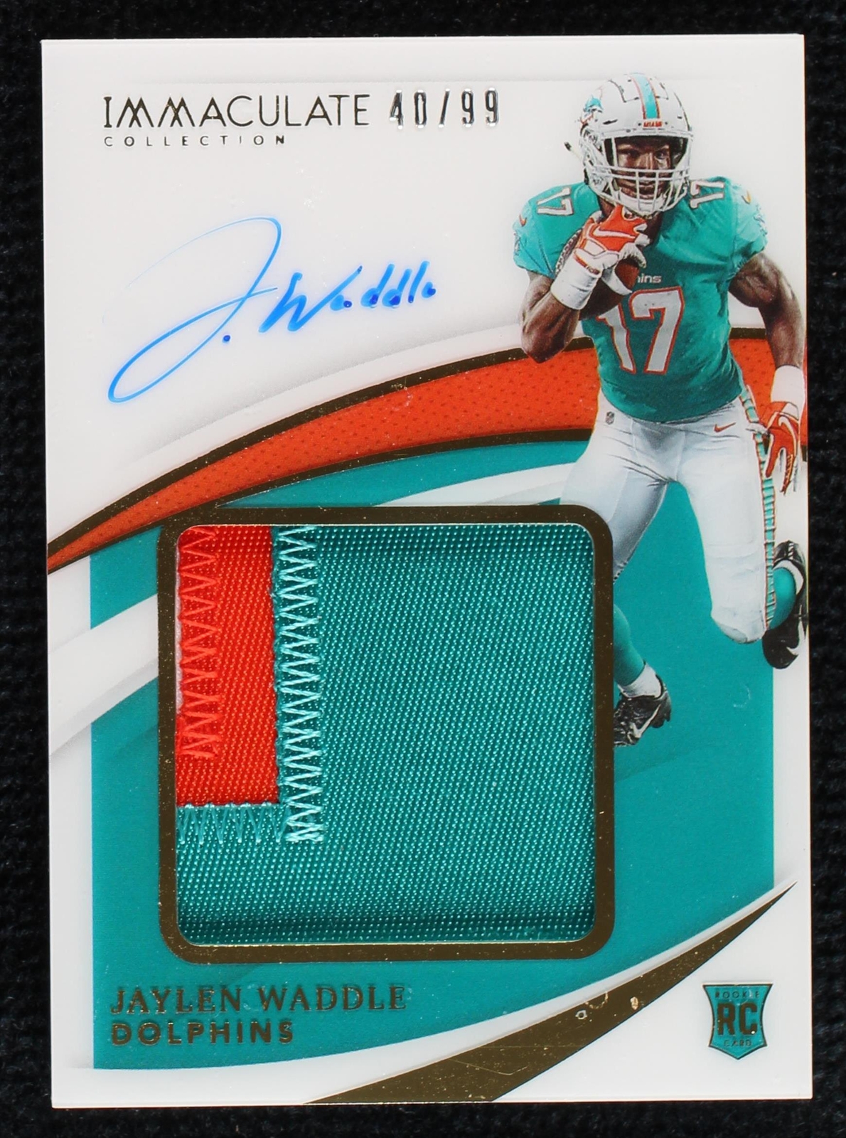 2021 Panini Immaculate - Jaylen Waddle Premium Rookie Patch Autograph ...