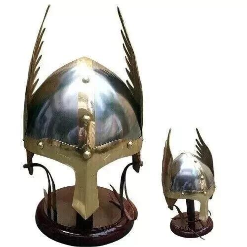 Viking Helmet Medieval Knight Armor Winged Norman Helmet Halloween best ...