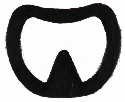 False Fake Goatee Beard Black Moustache Stick On Facial Hair Walter ...