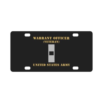 License plate -Army - Warrant Officer - W01 - Veteran - Flat | eBay