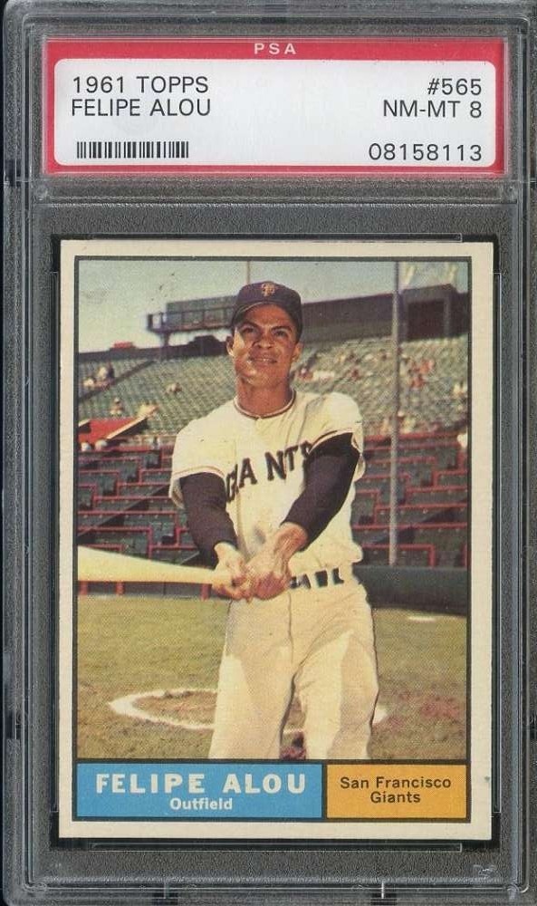 1961 TOPPS #565 FELIPE ALOU PSA 8 GIANTS *B61564 | eBay