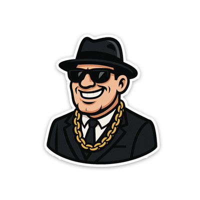 Gangster Sticker 4 Inch Vinyl Decal Cartoon Original Art Waterproof ...