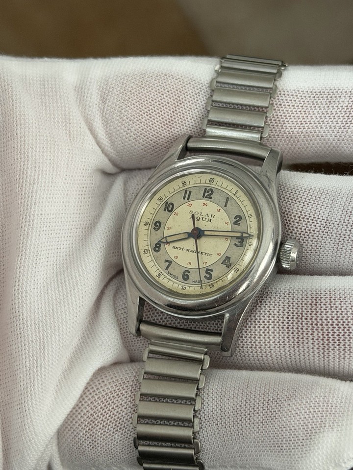Vintage Rolex Oyster Solar Aqua WW2 Men’s Military Watch | eBay