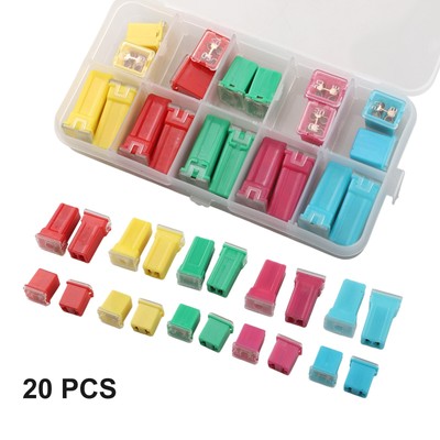 Mini Car Fuse Combination Kit 20Pcs Square Fuses for Newer Cars and ...