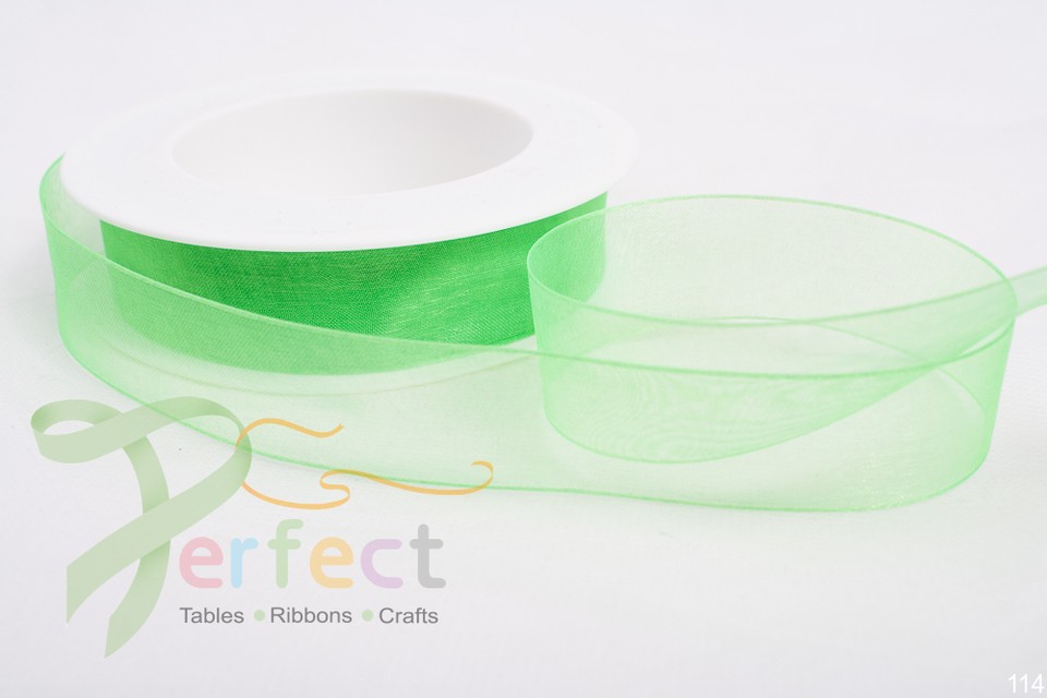 Shindo Organza Ribbon Sheer Woven Edge Quality Tying Crafts 25m Full ...