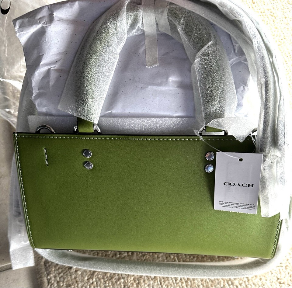 NWT COACH ROGUE 26 DARK LIME SATCHEL TOP HANDLE CROSSBODY BAG CU047 | eBay