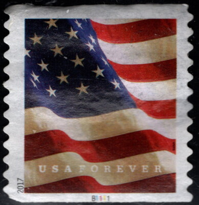US - 2017 - United States Flag Forever Stamp Issue # 5158 Plate # B1111 ...