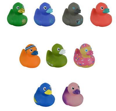 2" Inch ROBOT-LUCKY DUCK-DONUT and MORE Vinyl Rubber Ducks: ENTIRE 9 ...