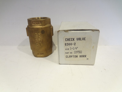 Clayton Mark 6300-2 1 1/4" Bronze 400 WOG Check Valve | eBay