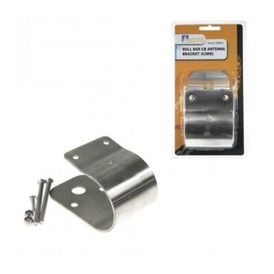 Aerpro CBBB63 CB Antenna Bracket fits 63mm Bull Bar Stainless Steel ...