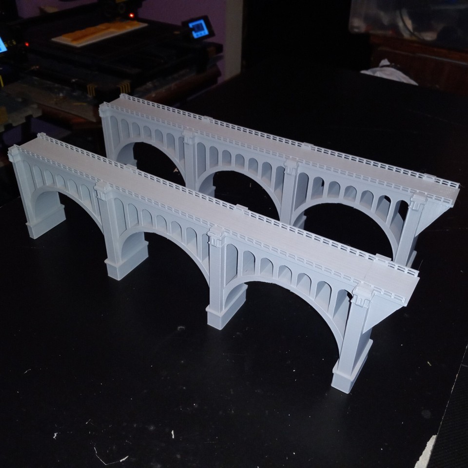 N Scale 2 Lane Bridge 30-Inch long Paulins Kill Viaduct Bridge 3D ...