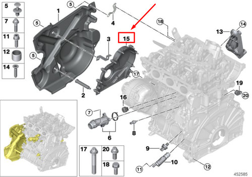 NEW BMW I8 I12 TIMING CHAIN COVER 11148512597 8512597 14-18 ORIGINAL | eBay