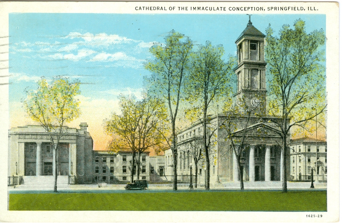 Springfield IL The Cathedral of the Immaculate Conception 1944 | eBay