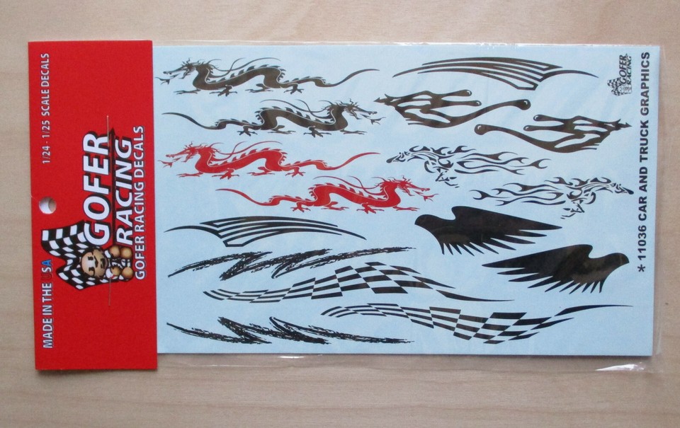 CAR & TRUCK GRAPHICS 1:24 1:25 GOFER RACING DECALS CAR MODEL ACCESSORY ...