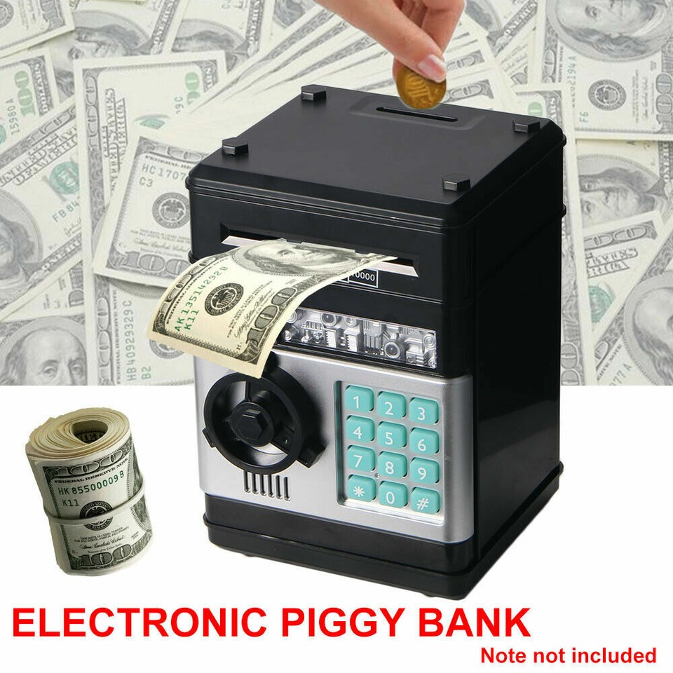 Electronic Piggy Bank ATM Password Money Box ATM Bank Safe Box Cash ...