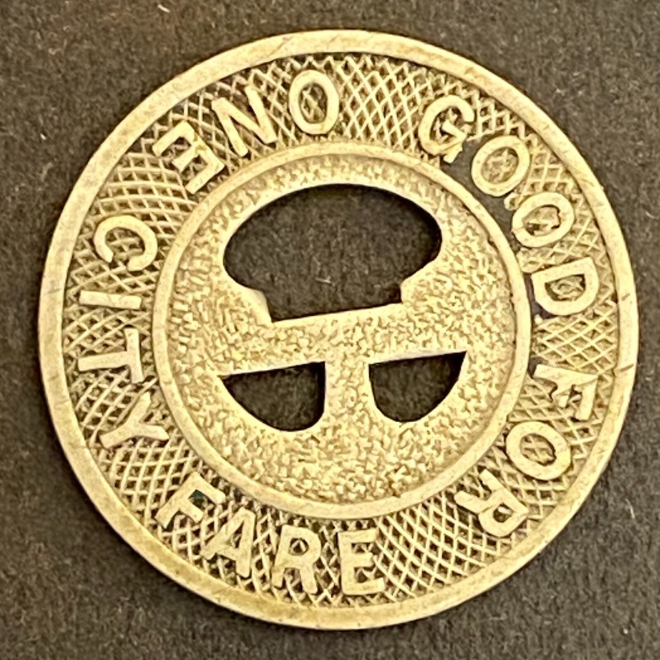 Omaha & Council Bluffs St. Ry. Co. G/F One City Fare Transit Token ...