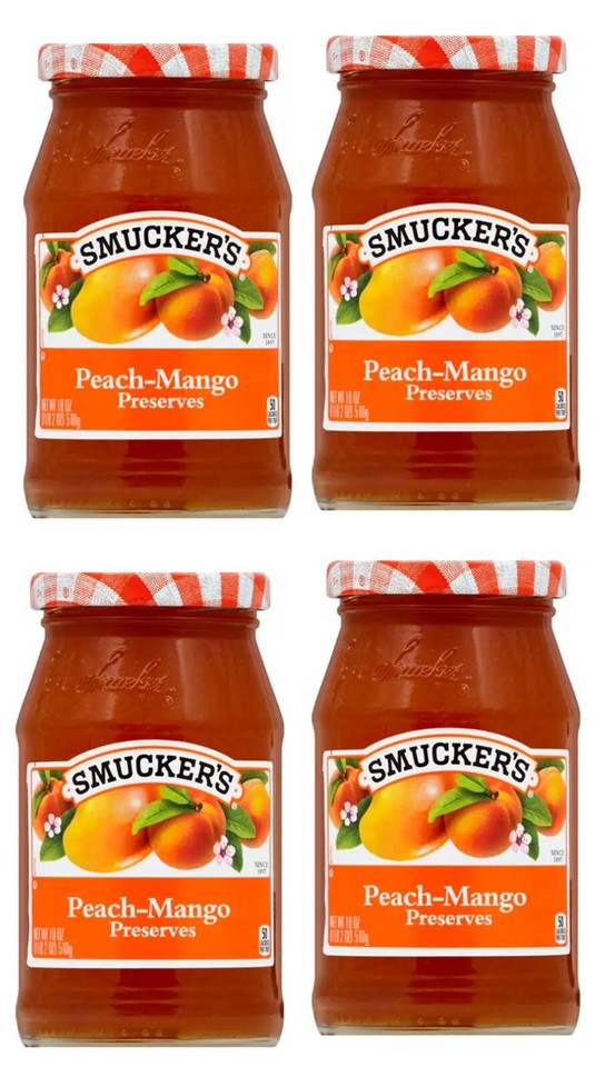 Smucker’s Peach Mango Preserves - 4-Pack, Tropical & Juicy Flavor, 18 ...