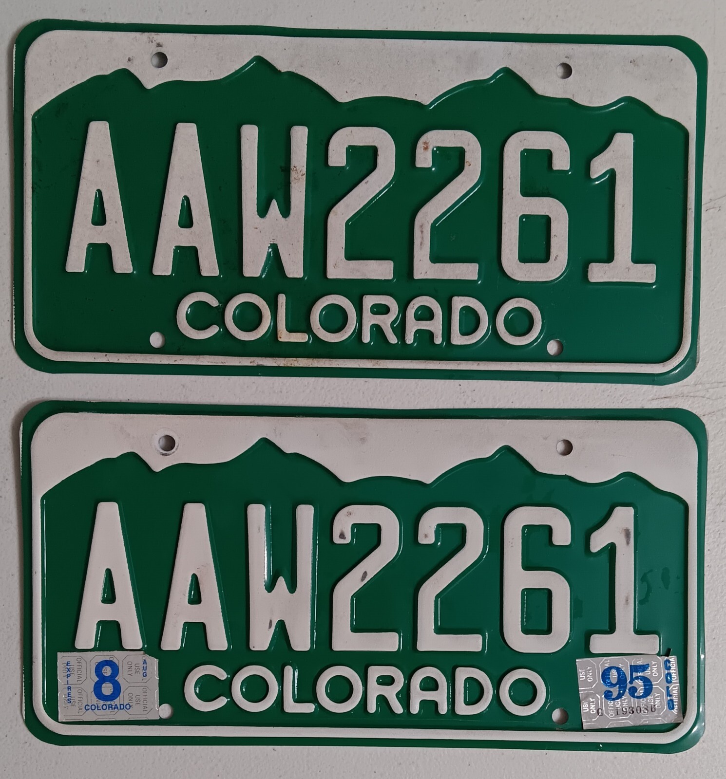 Colorado 1995 license plate pair of plates set of 95 tags | eBay