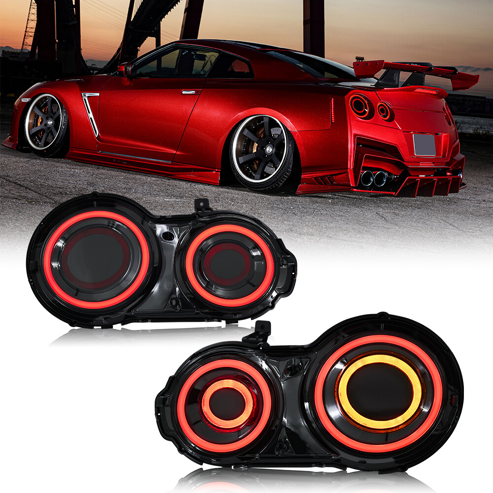 For 2007-2017 Nissan GTR R35 Red LED Tail Lights Upgrade Brake Rear ...