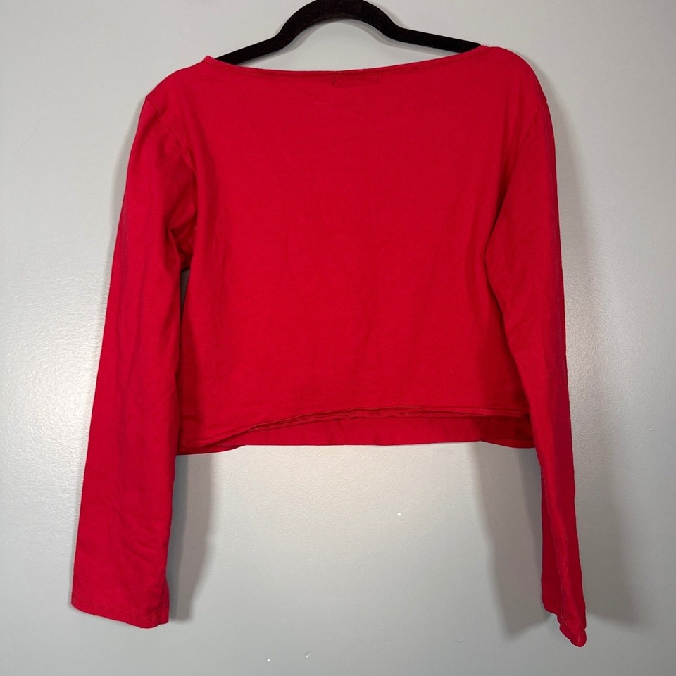 Motel Rocks Women's Red Cherry Print Long Sleeve Crop Top Size XXL | eBay