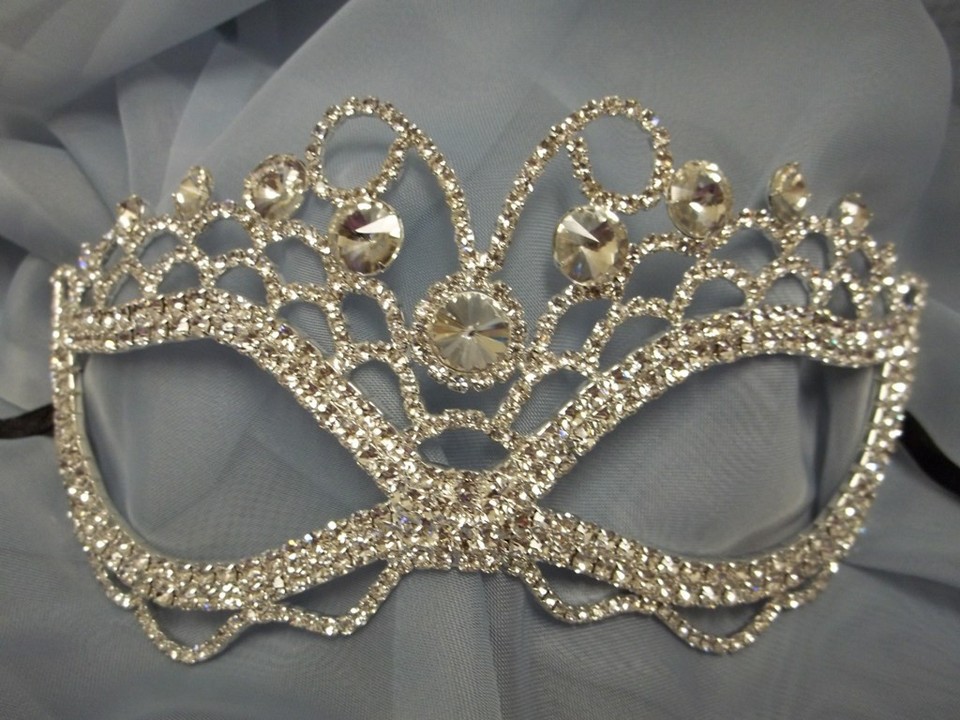 Full Rhinestone Crystal Masks Silver Gold Wedding Masquerade Mask | eBay