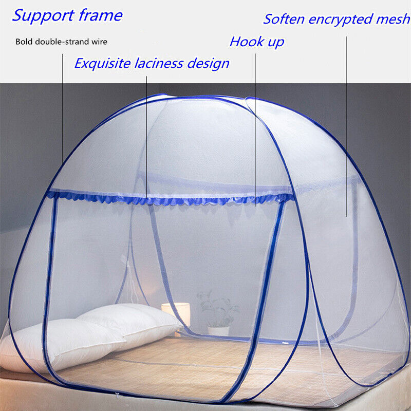 Bed Mosquito Net Automatic Pop-Up Foldable Netting Tent Breathable ...