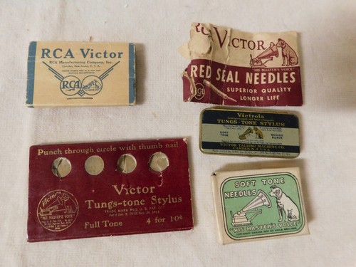 Gramophone phonograph Record Needle Tins & Envelopes RCA Victor ...