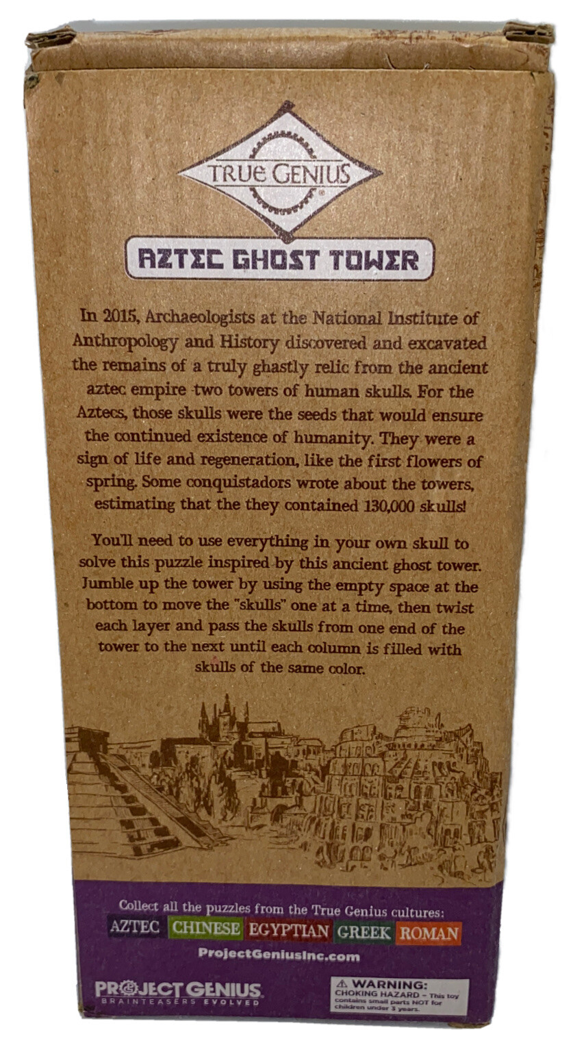 Aztec Ghost Tower Game By True Genius Difficult Level 5 Wooden Puzzle ...
