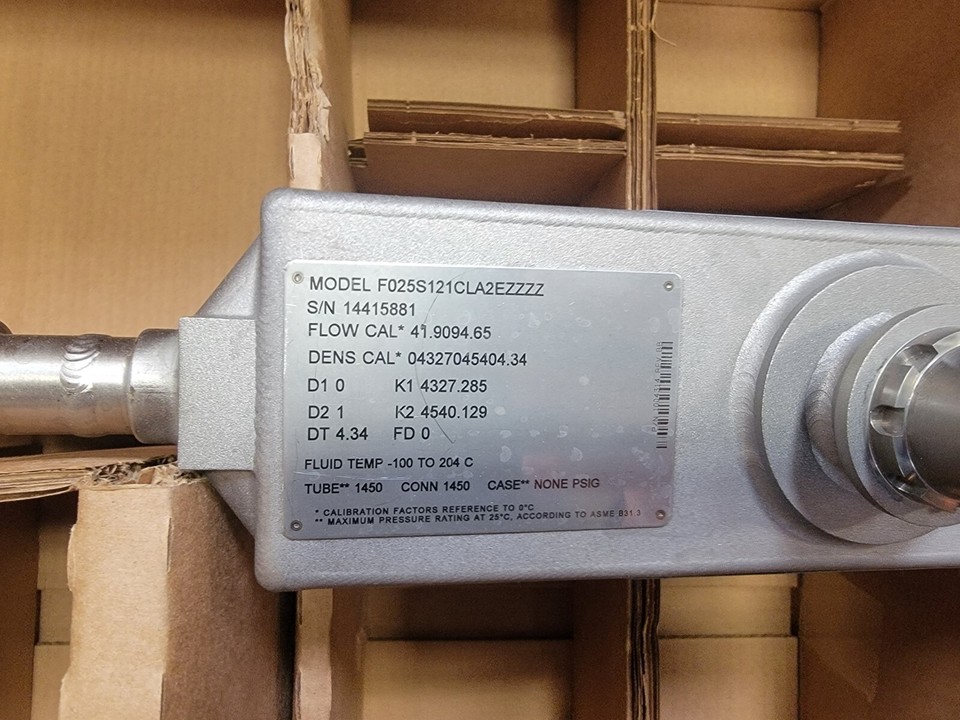 New Emerson Micro Motion Mass Flow Sensor Meter F025S121CLA2EZZZZ loc.6A | eBay