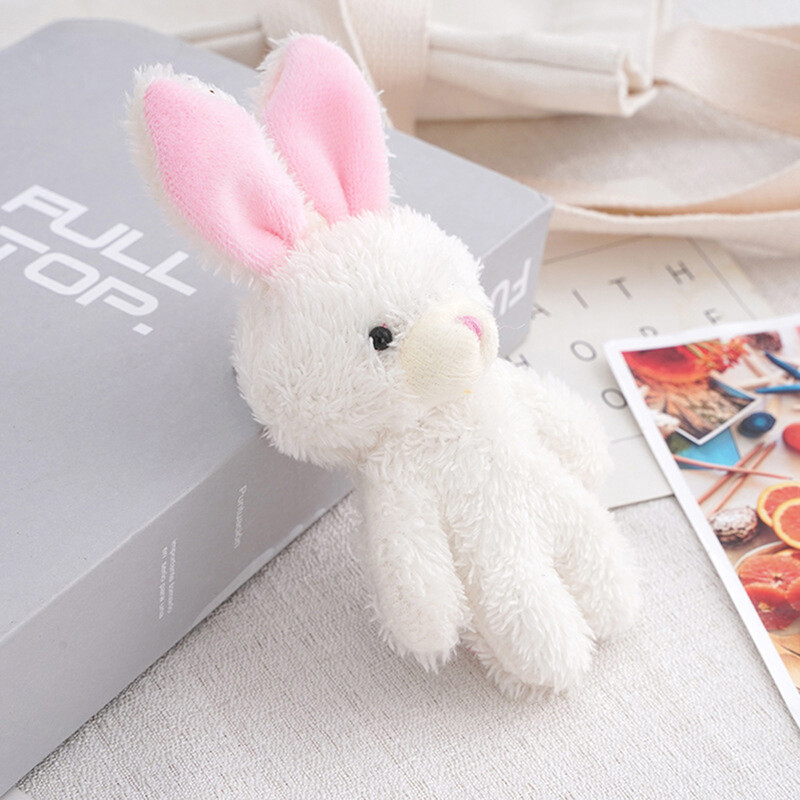 Cute Bunny Doll Plush Toy Siamese Rabbit Stuffed Bunny Figure Bag ...