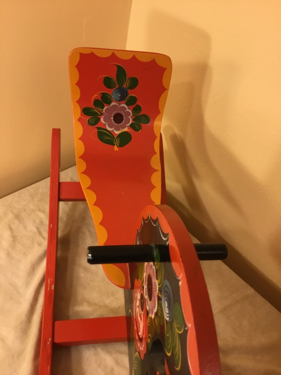 Vintage Russian Rocking Horse Russian Rocking Horse Hand Painted