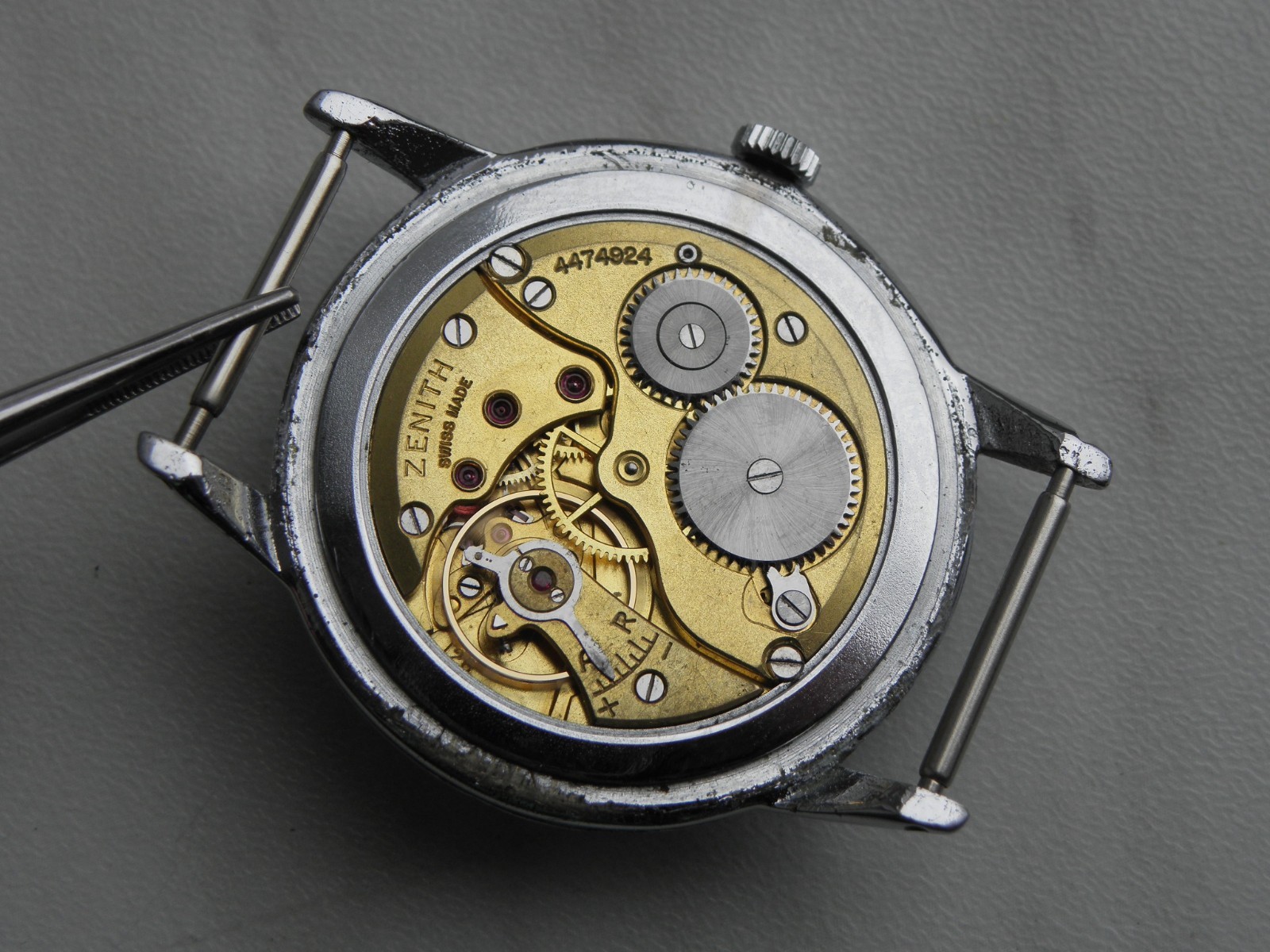 Vintage Zenith Cal 126 Black Sub Second Dial Swiss Made 1950`s | eBay