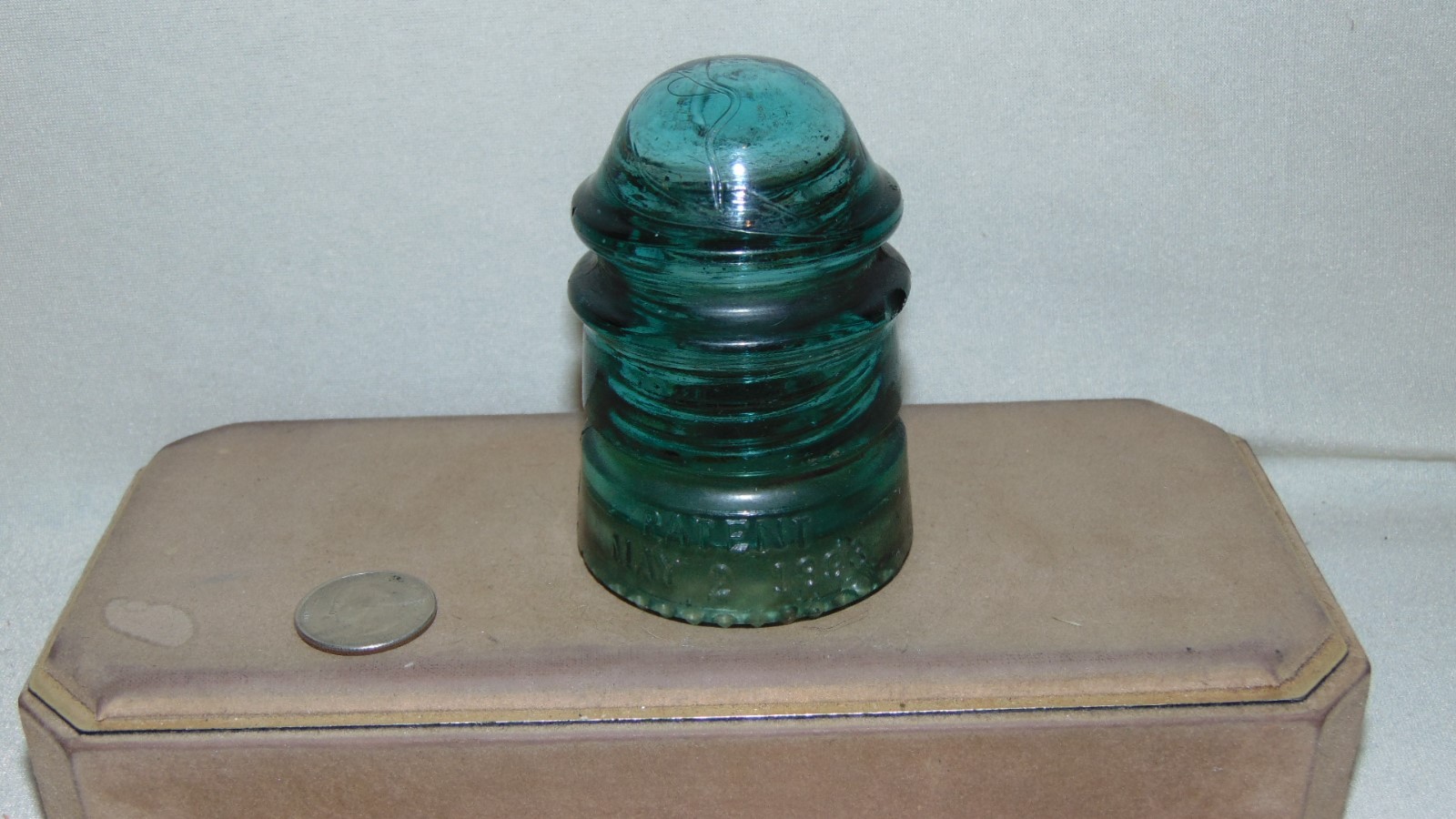 VINTAGE HEMINGRAY NO.12 BLUE GLASS INSULATOR PATENT MAY 2 1893 | eBay