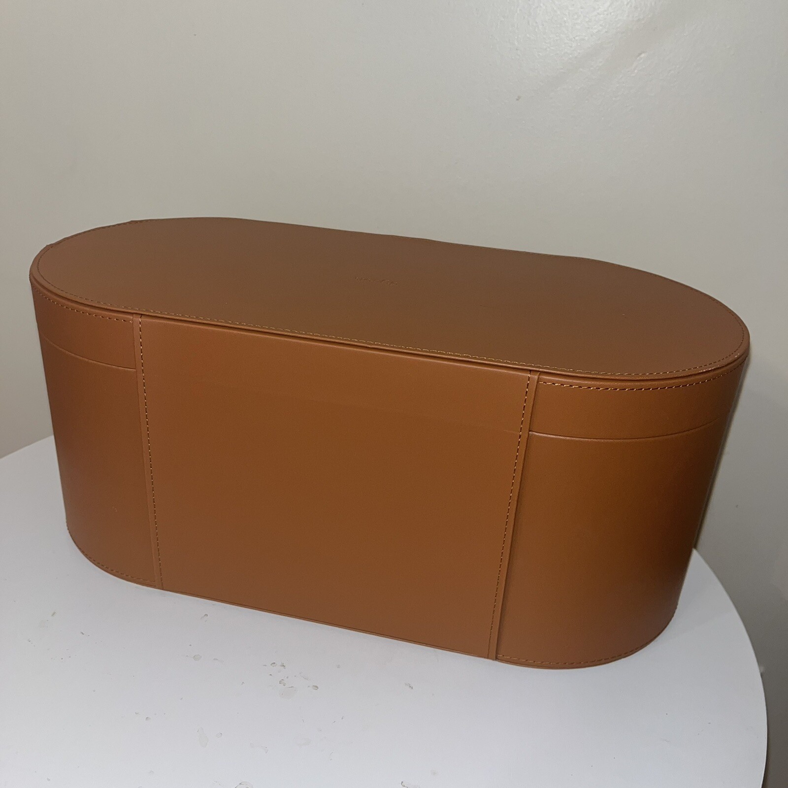 DYSON AIRWRAP COGNAC VEGAN LEATHER DUST-FREE TOOL STORAGE CASE BOX ...