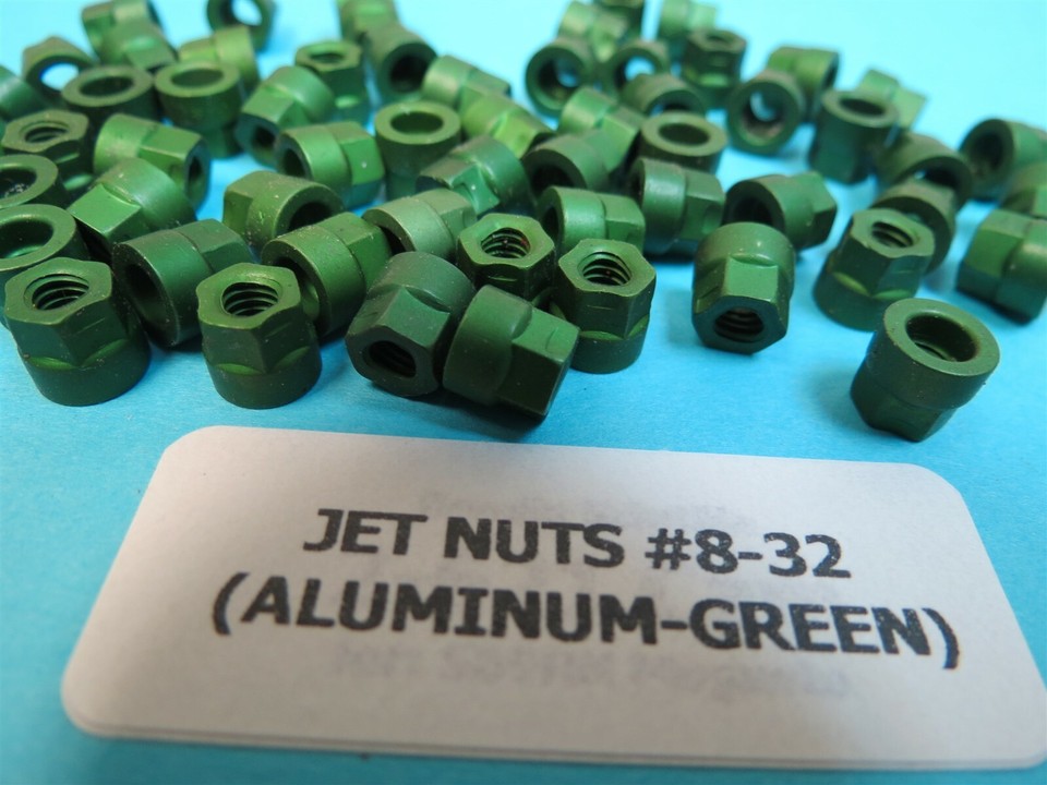 (60) 8-32 Jet Nut Aluminum Reduced Head Self-Locking Aircraft Race ...