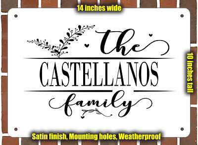 Castellanos Family Decorative Metal Door or Wall Plaque (Style 2) | eBay