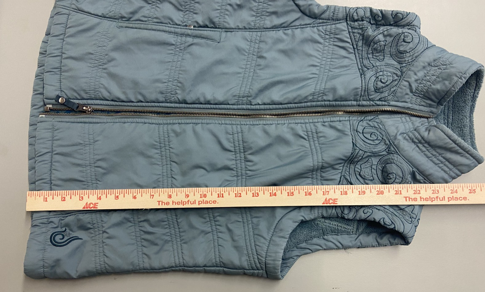 Isis Quilted Vest Swirls Gray with Zip Pockets Size 8 | eBay