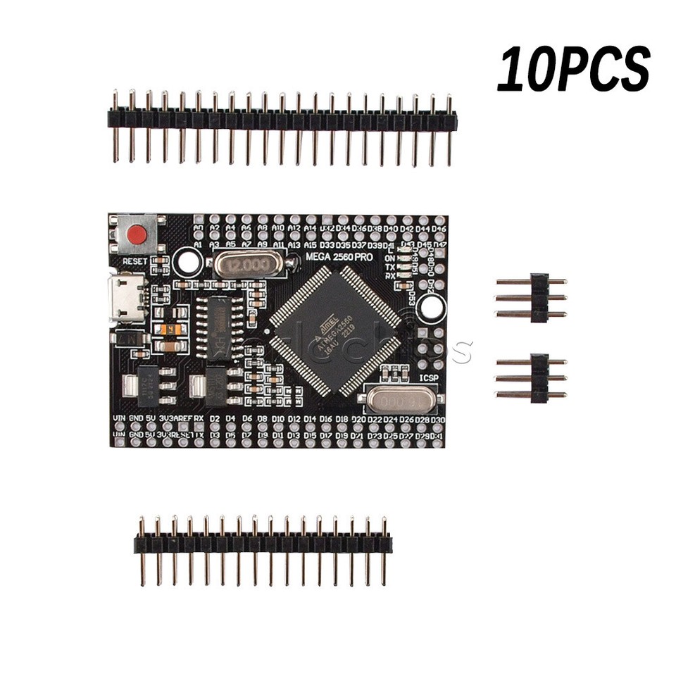 1-10PCS MEGA 2560 Pro Mini Embedded ATMEGA2560-16AU USB CH340G For ...